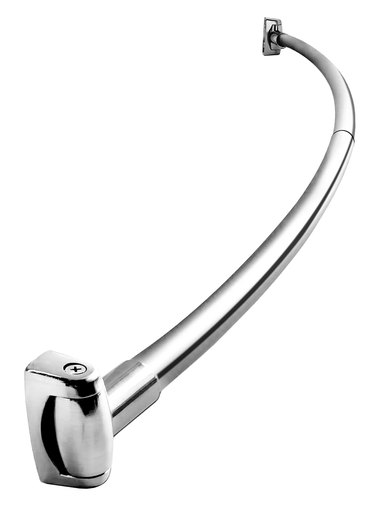 Curved Adjustable Shower Rod Polished Chrome (CC-BTH-SHWROD-C-PS ...