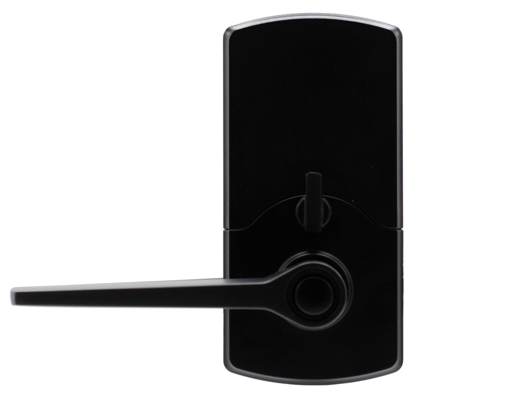 Compact Touchscreen Digital Lock with Zane Lever in Black Finish