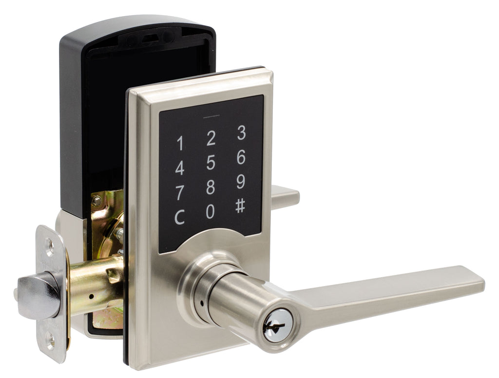 Compact Touchscreen Digital Lock with Zane Lever in Stainless Finish ...