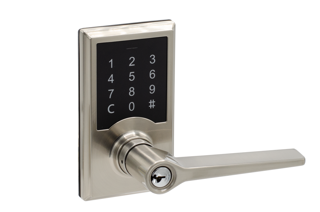 Compact Touchscreen Digital Lock with Zane Lever in Stainless Finish ...