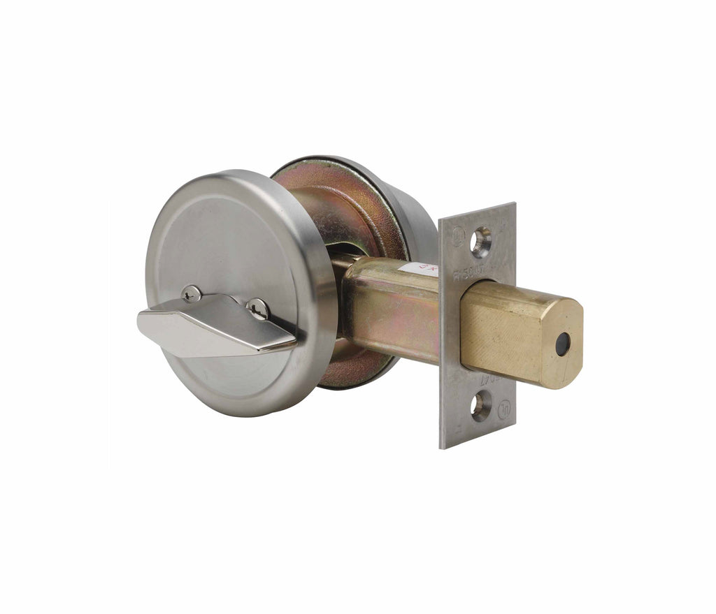 Commercial Grade 2 Security Single Cylinder Deadbolt in Satin Stainles ...