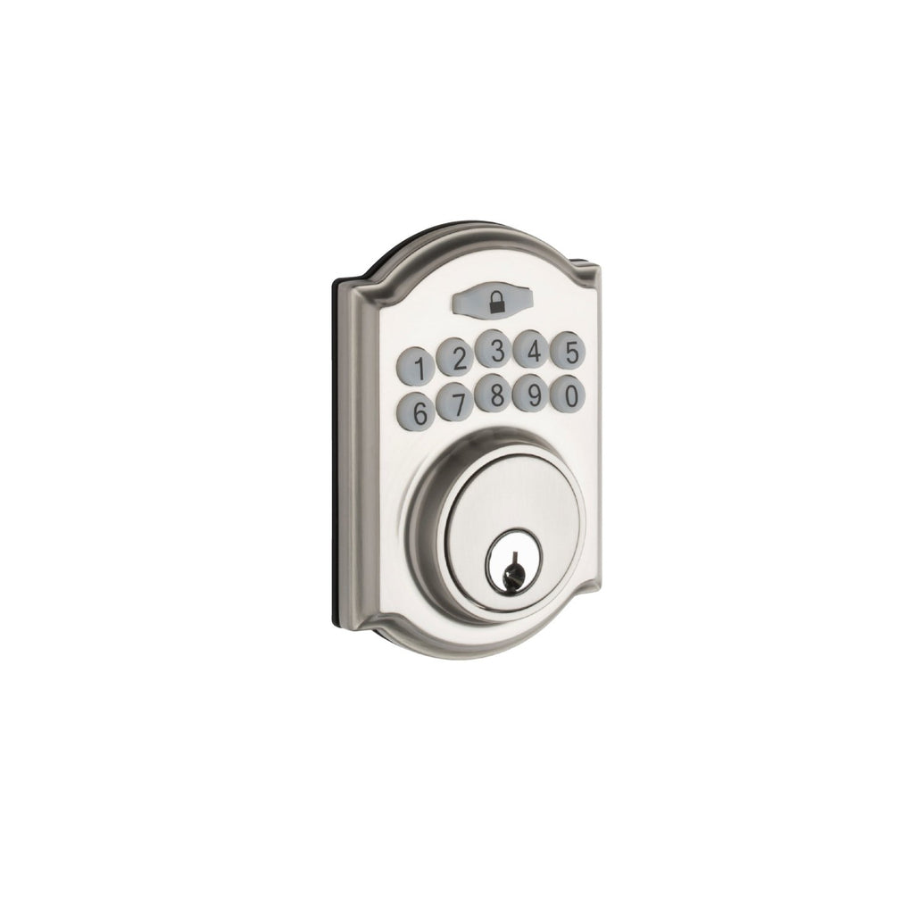 Heritage Electronic Push Button Deadbolt in Satin Stainless DBH3410SS ...
